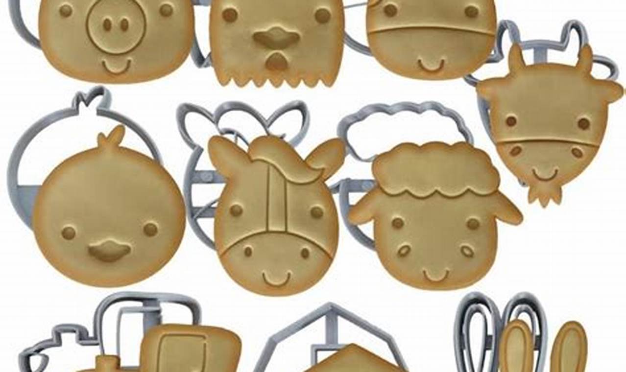 Bake Up Fun: Farm Animal Biscuit Cutters for Kids!