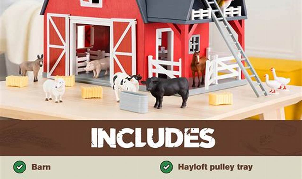 Toy Farm Fun: Animal Barn Toys for Kids' Play!