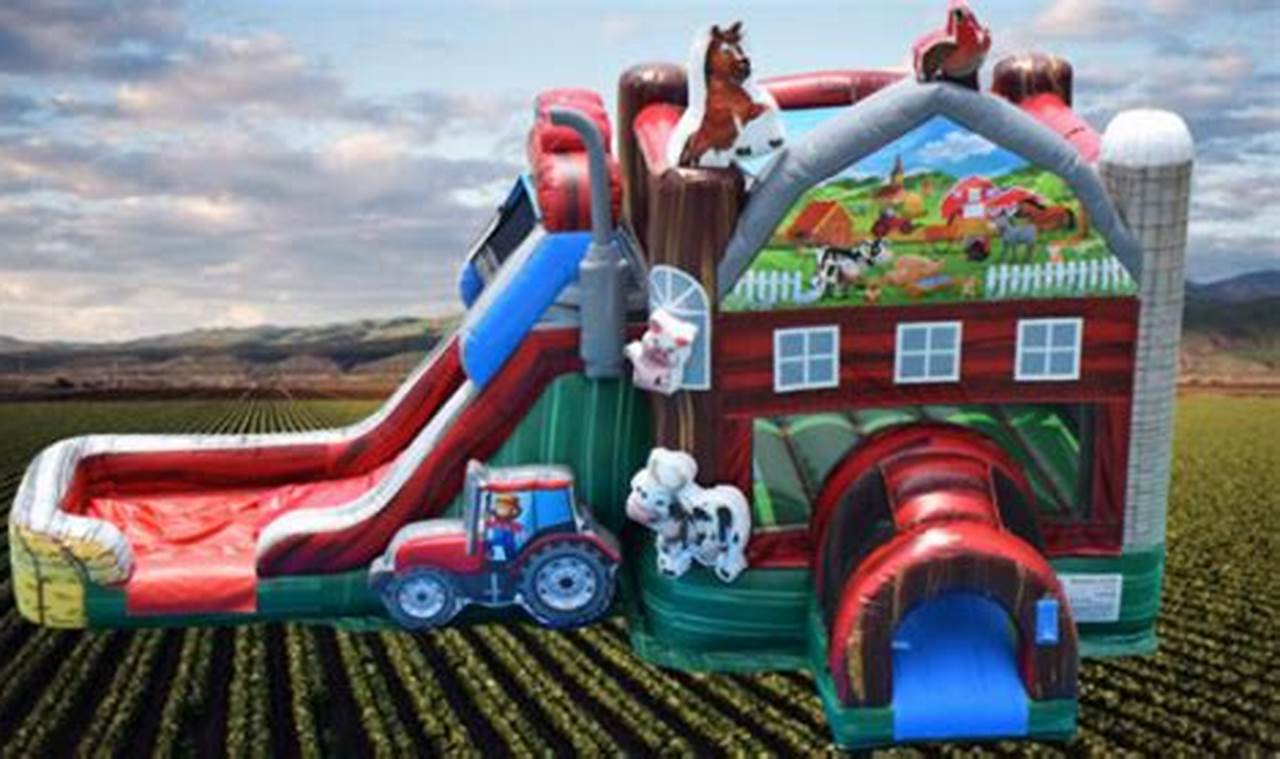 Fun on the Farm: Bounce House Adventures!