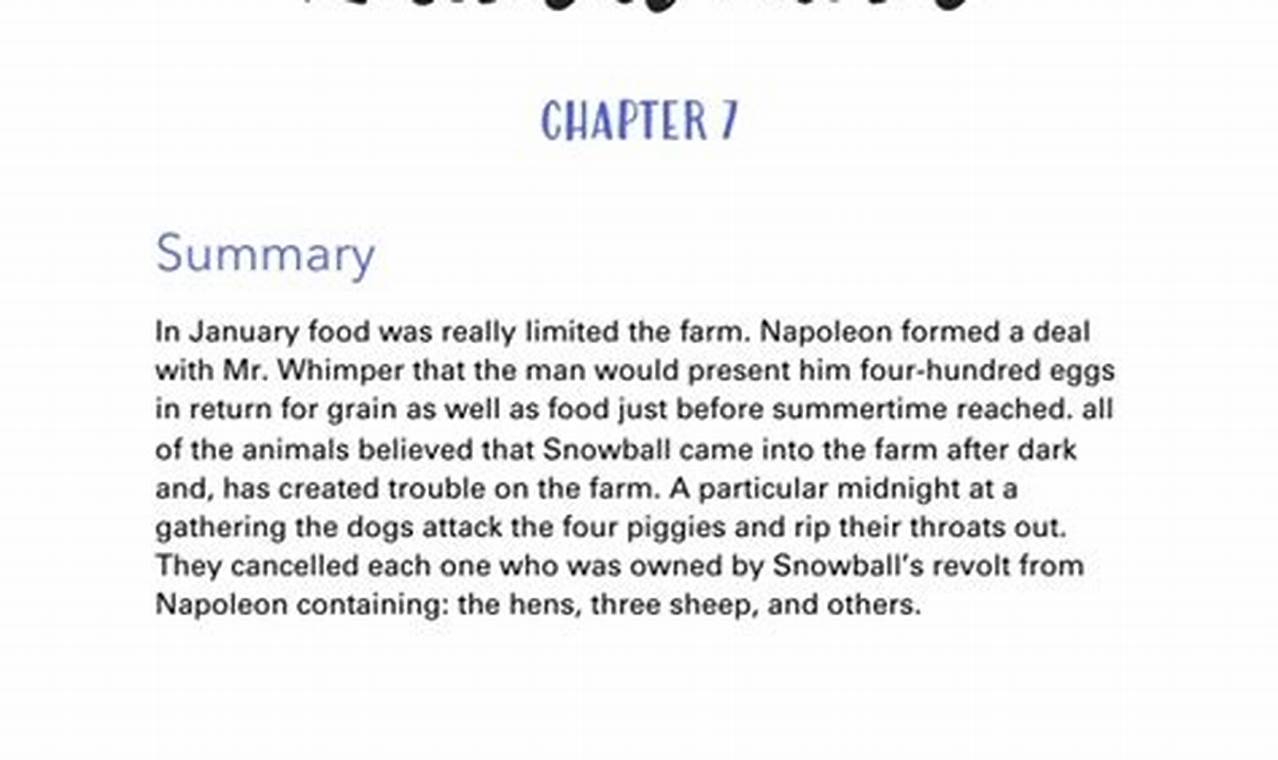 Animal Farm: Chapter 7 Summary & Key Themes Explained