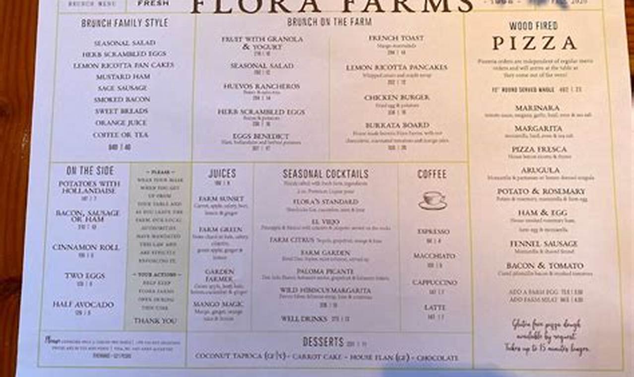 Explore Flora Farms Menu: Fresh, Local & Delicious!