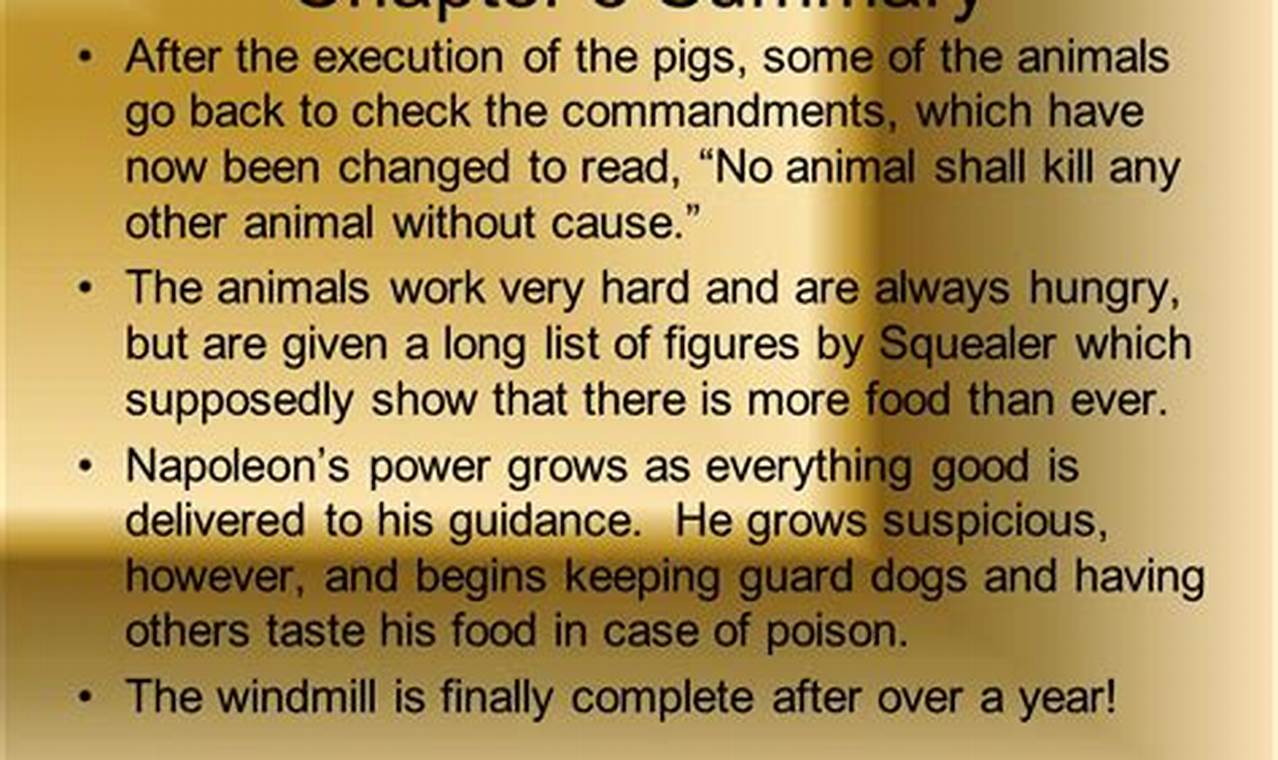 Animal Farm: Chapter 8 Summary Analysis & Key Events