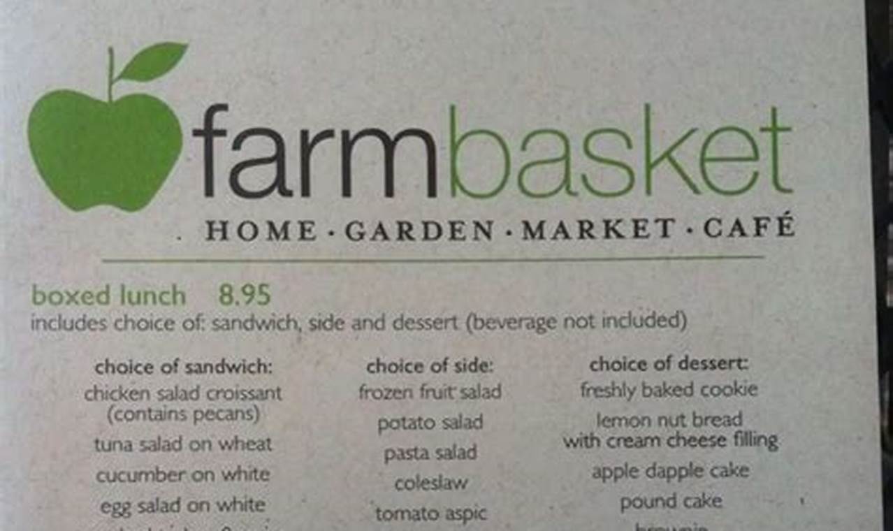 Grow Your Own: Farm Basket Menu Delights Today!